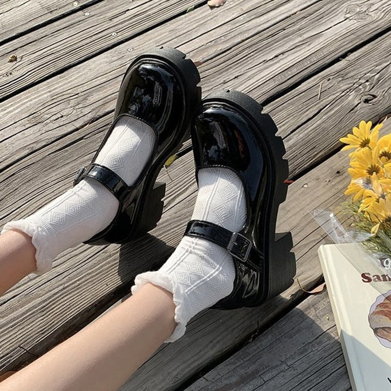 flowersverse - Lolita Shoes Women Japanese Mary Jane Shoes Women Vinta ...